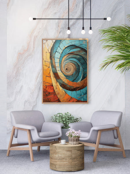 Wood Spiral Abstract Art (AB202312-005PFUP) – Peddlex